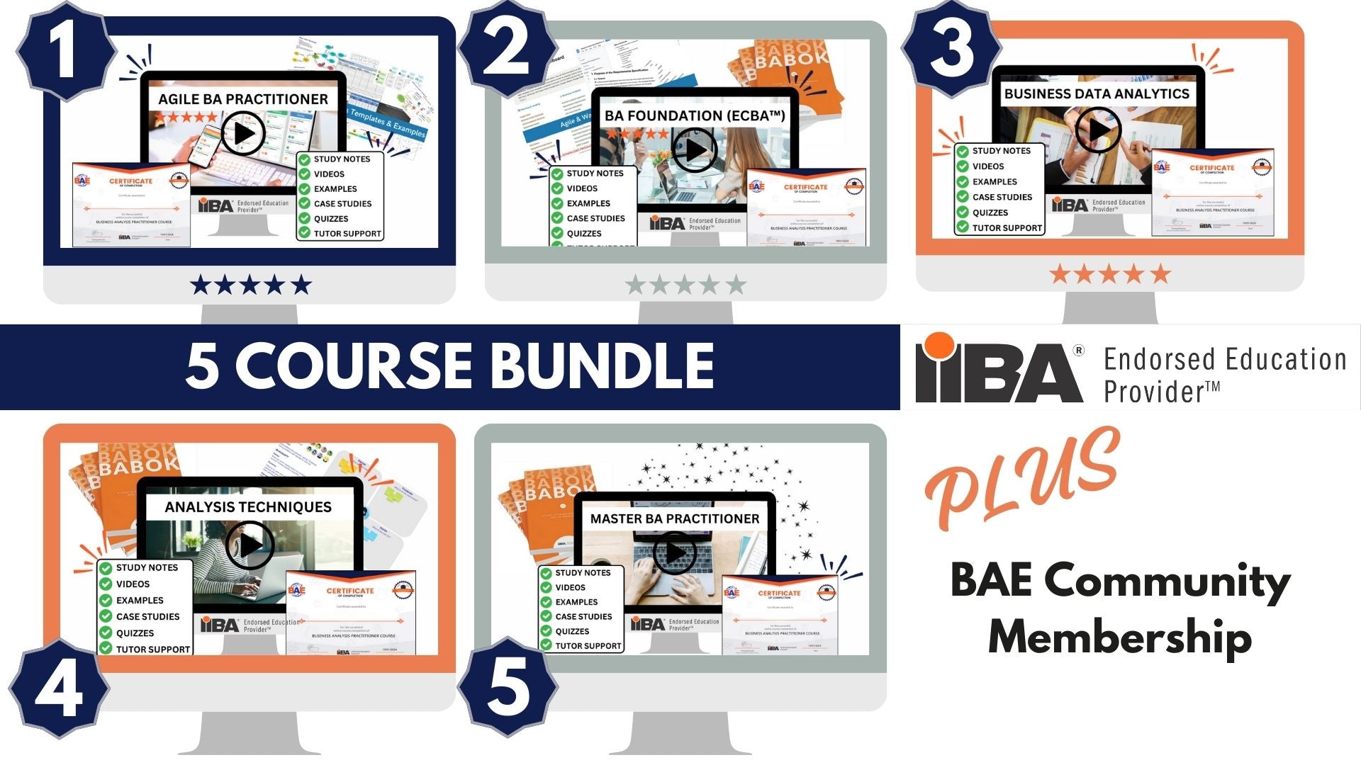 BUSINESS ANALYSIS TRAINING: 5 COURSE BUNDLE – Business Analysis Excellence